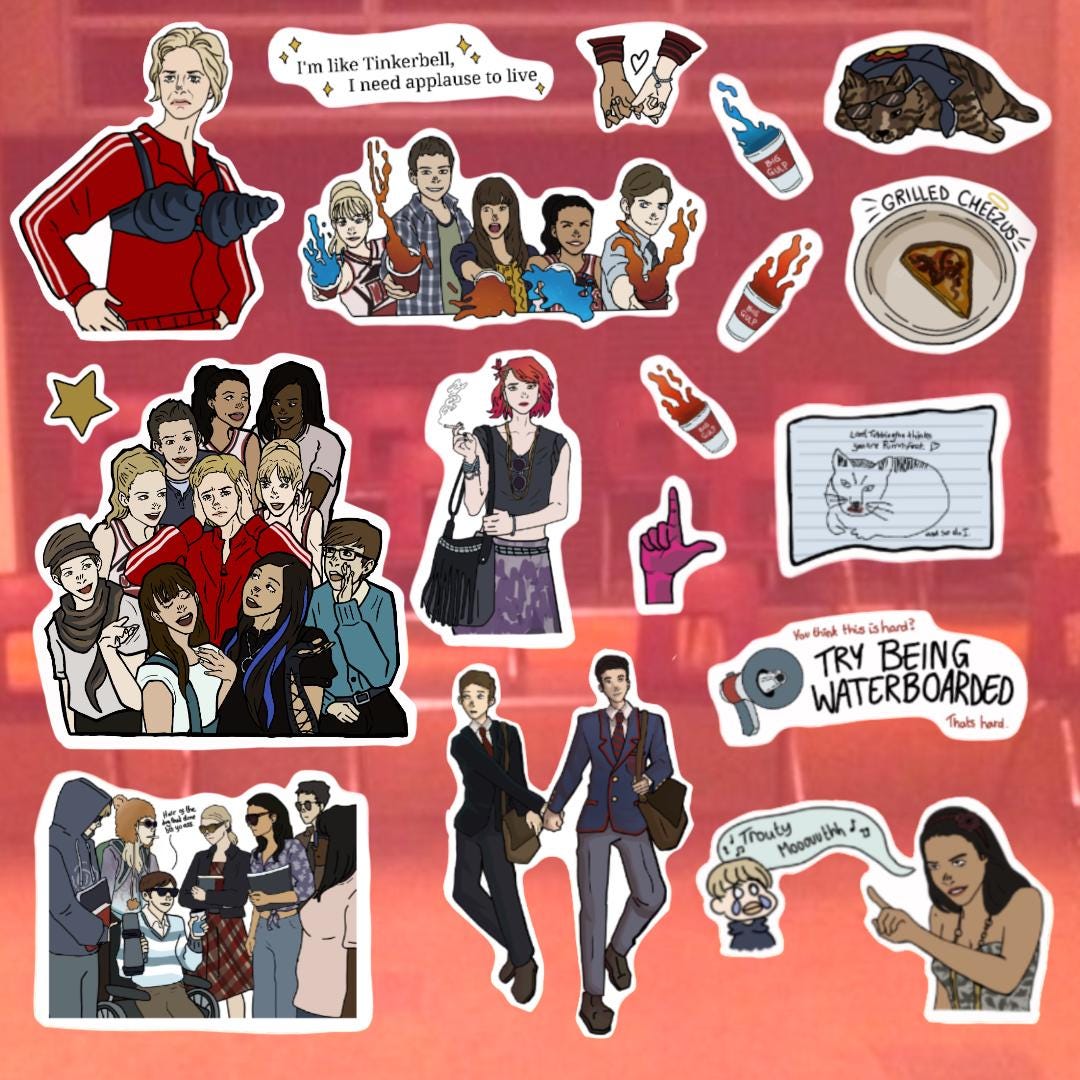 GLEE STICKER SET | 18 Stickers - Etsy