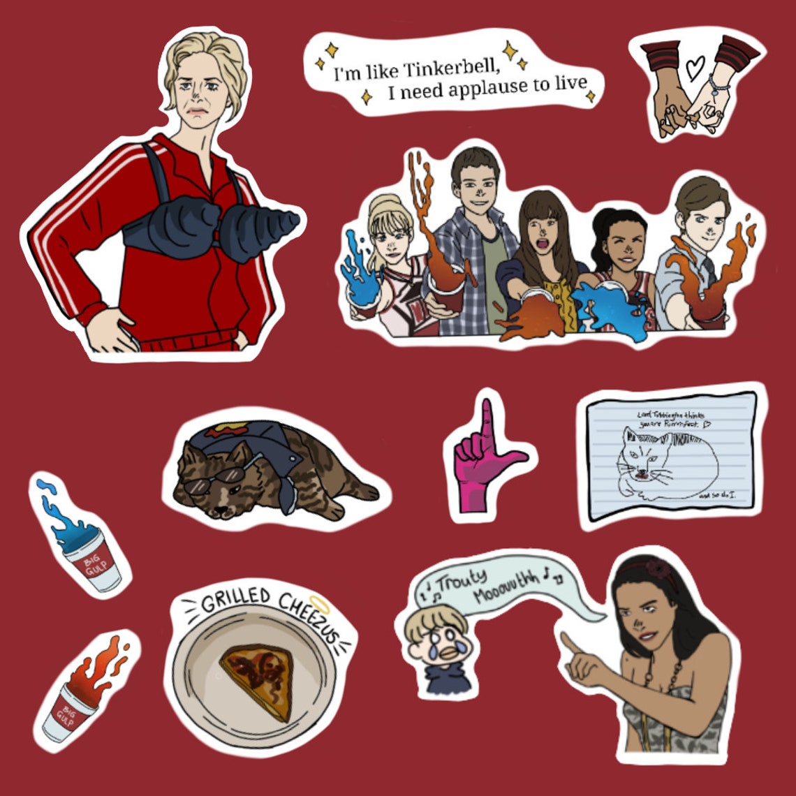 GLEE STICKER SET | 18 Stickers - Etsy