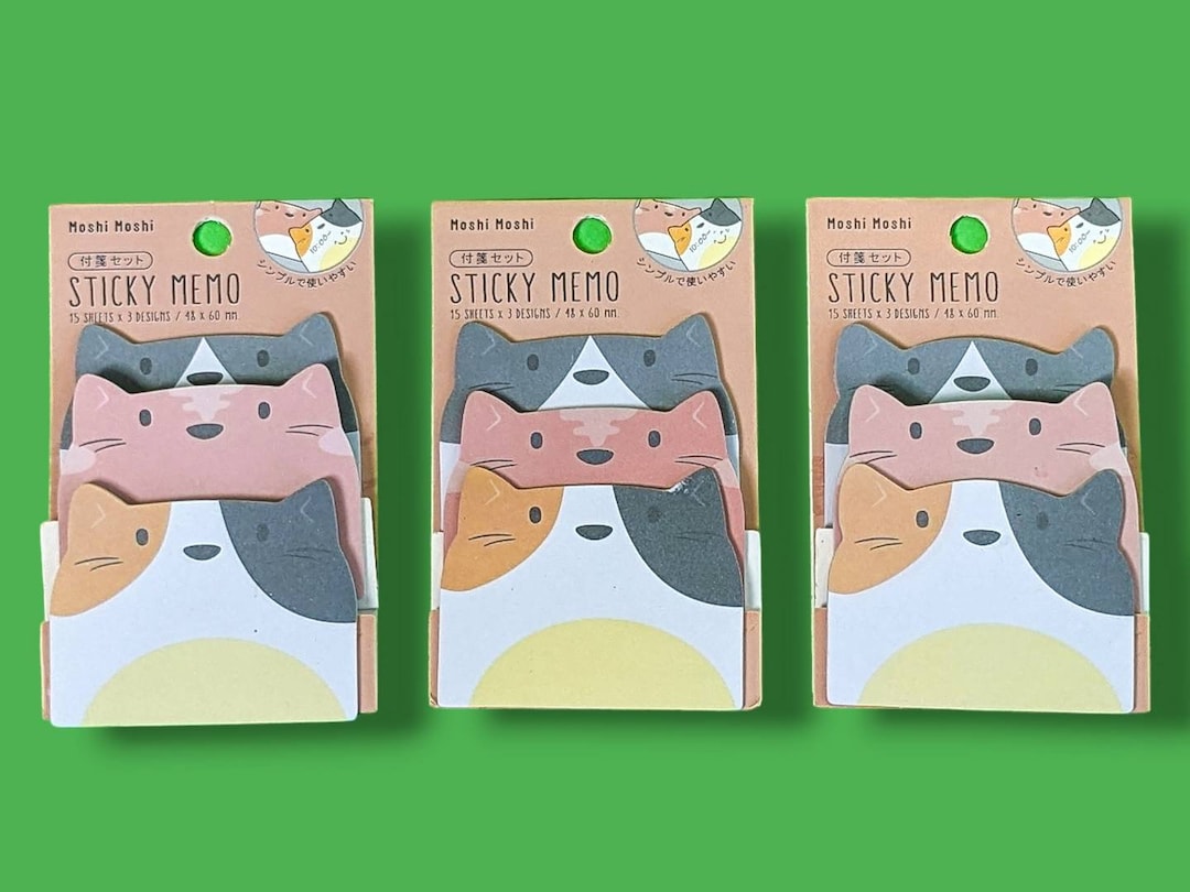 Cat Sticky Notes & Origami Party Bag Filler | Cute Cat Party Favours ...