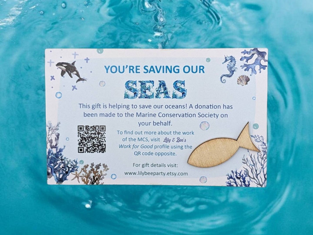 Marine Conservation Charity Card | Charity Donation | Eco Friendly Gift ...