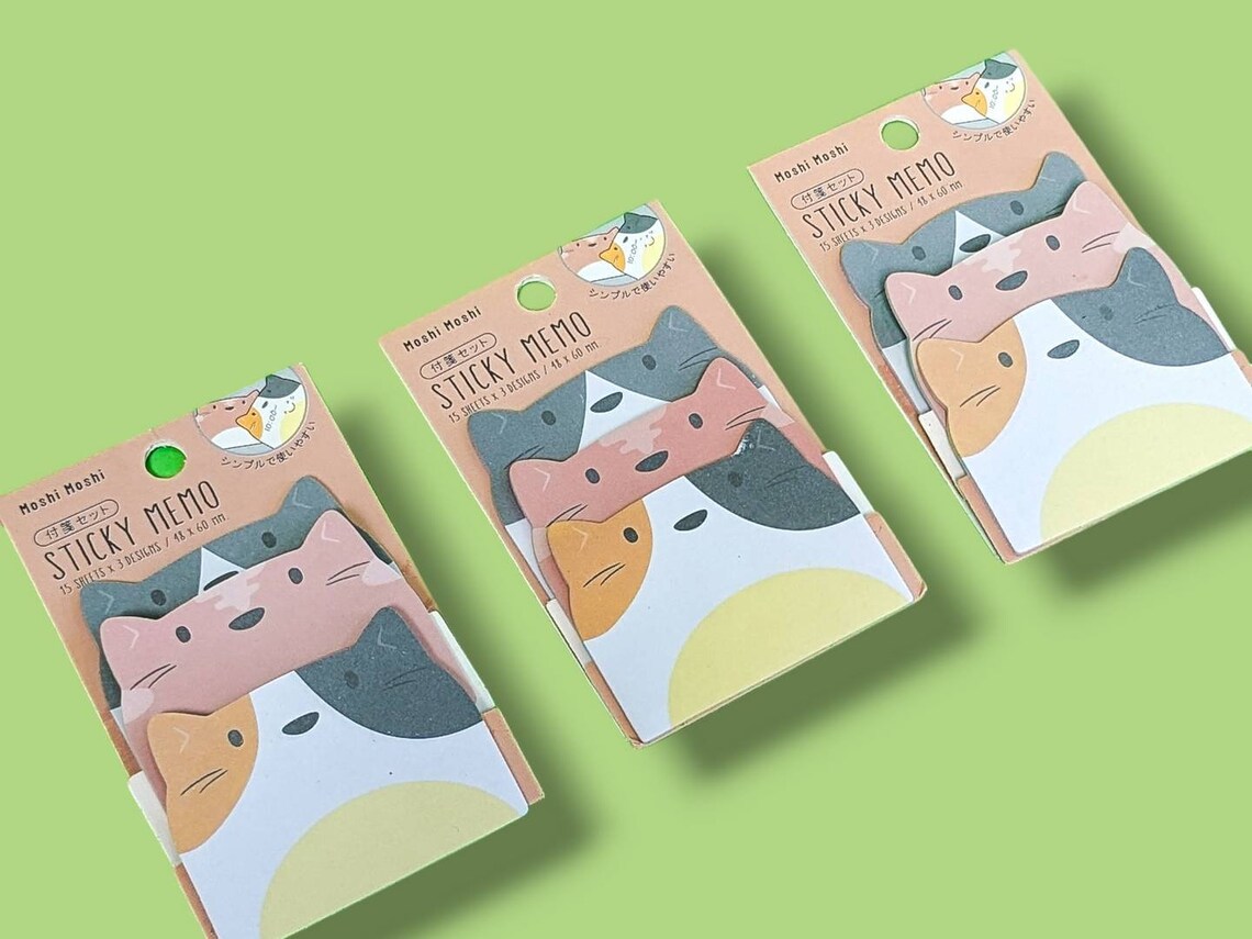 Cat Sticky Notes & Origami Party Bag Filler | Cute Cat Party Favours ...