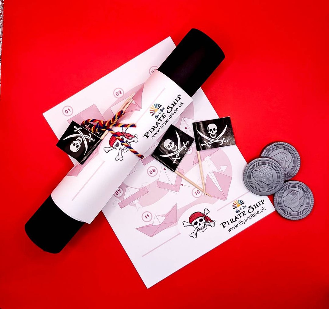 Pirate Ship Origami Party Bag Fillers | Pirate Birthday Party Favours ...