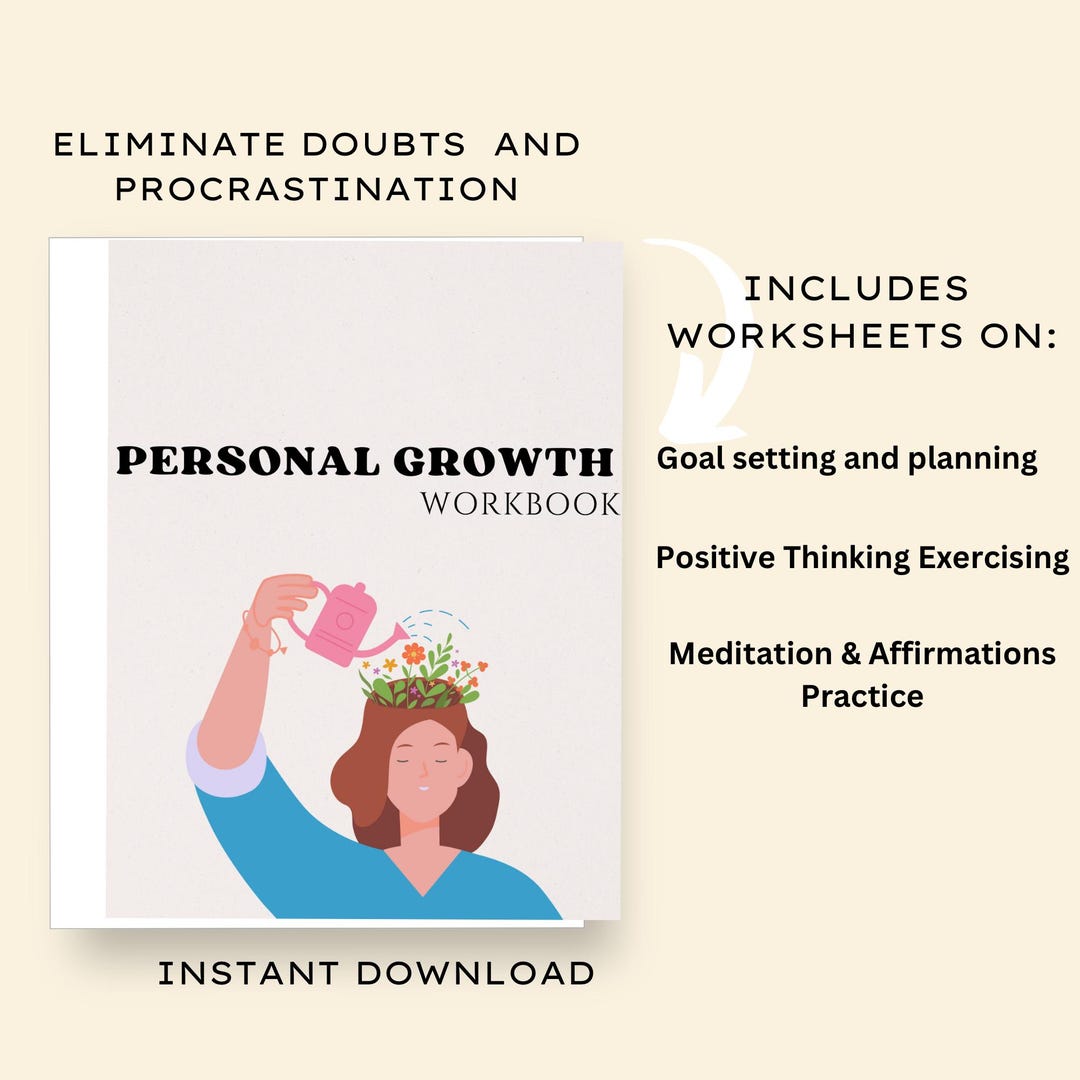 Self Growth Workbook Digital Journal for Goal Planning - Etsy