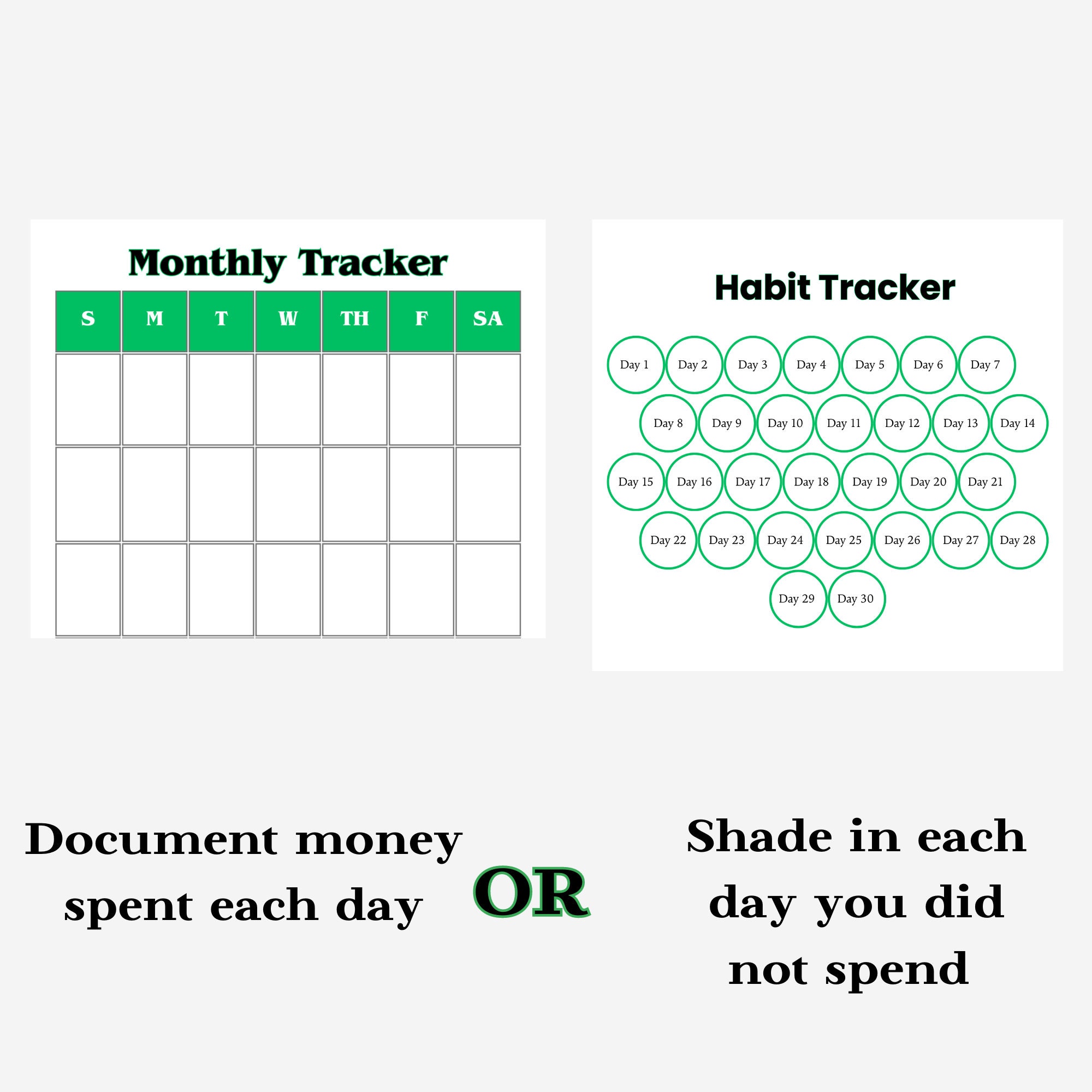 No Spend Challenge Personal Finance Workbook Digital Download - Etsy