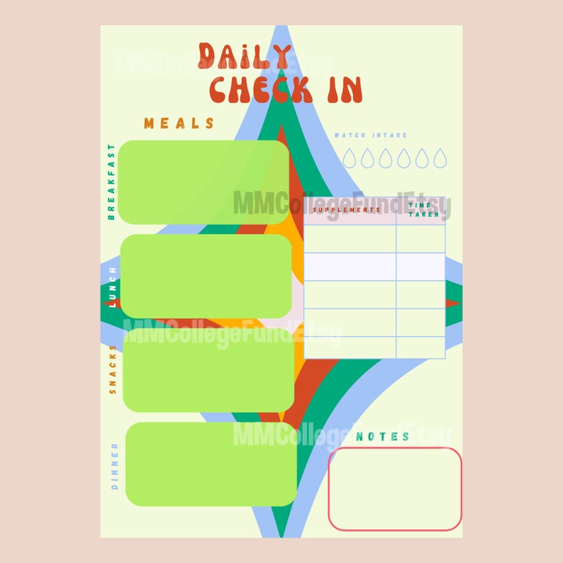 70s Vibe Retro Groovy Theme Digital Planner iPad Planner Daily Planner ...