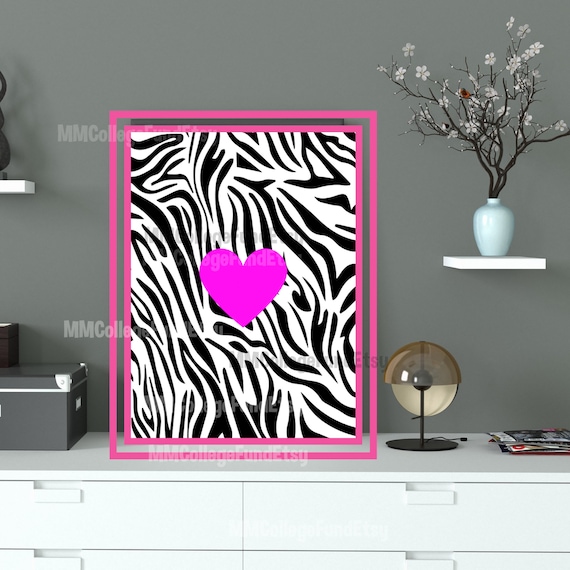 Purple Zebra Print Walls