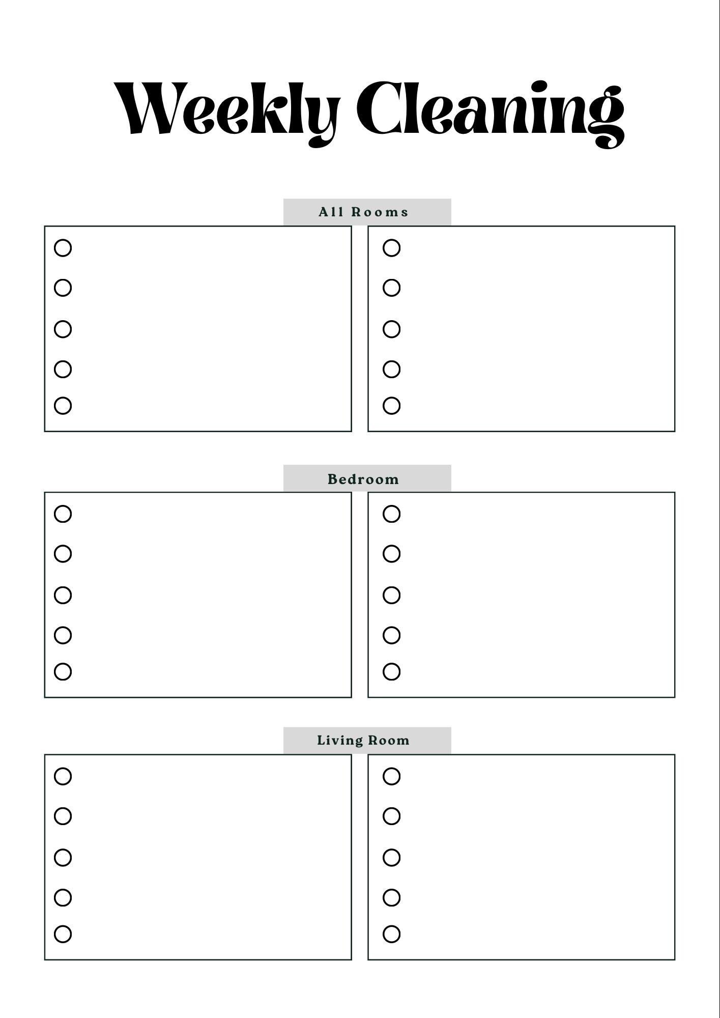 Deep Cleaning Planner for New Year Refresh - Etsy