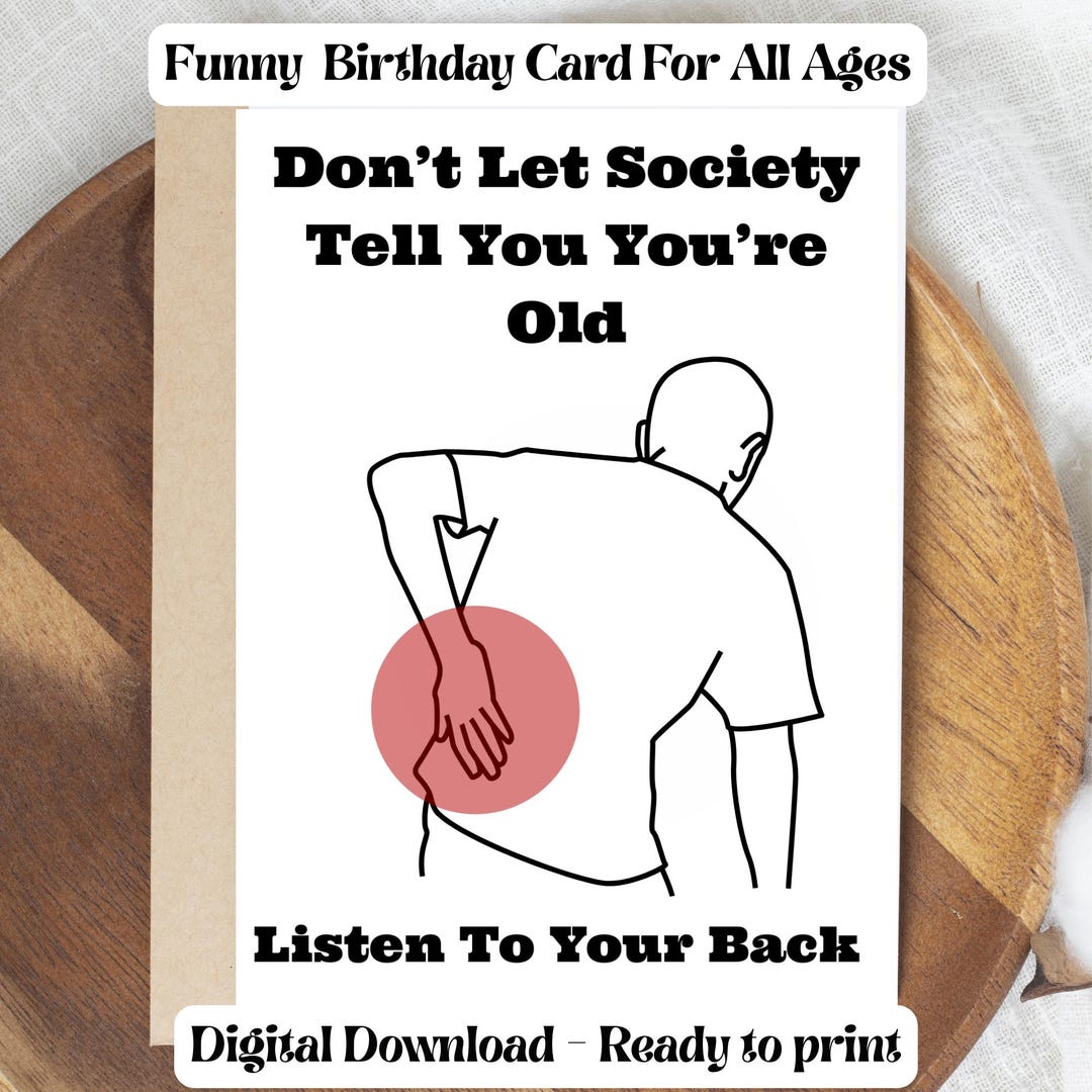 Funny Adult Birthday Card: Aging Humor Greeting Card, Gift for Parents ...