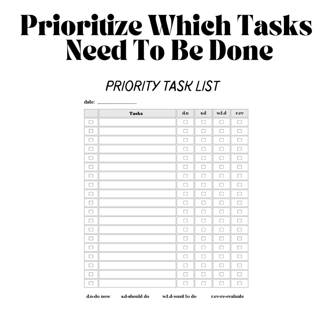 Morning Brain Dump, to Do List Worksheets, Simple Digital School ...