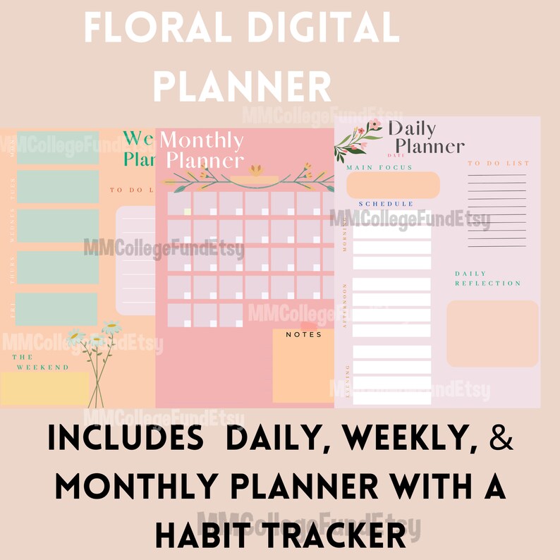 Floral ADHD Focus Brain Dump Planner Packet - Etsy