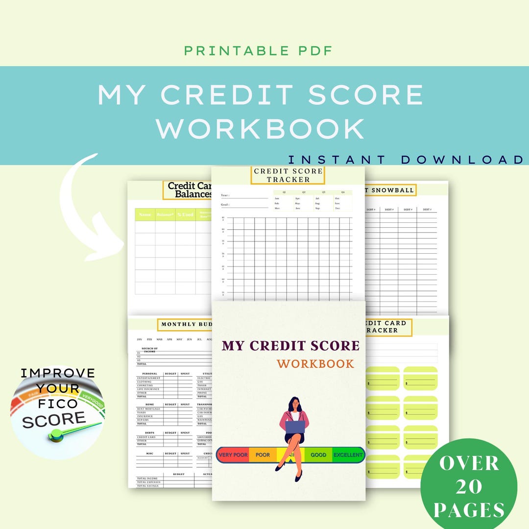 Credit Score Workbook: DIY Credit Repair Tracker (ebook) - Etsy