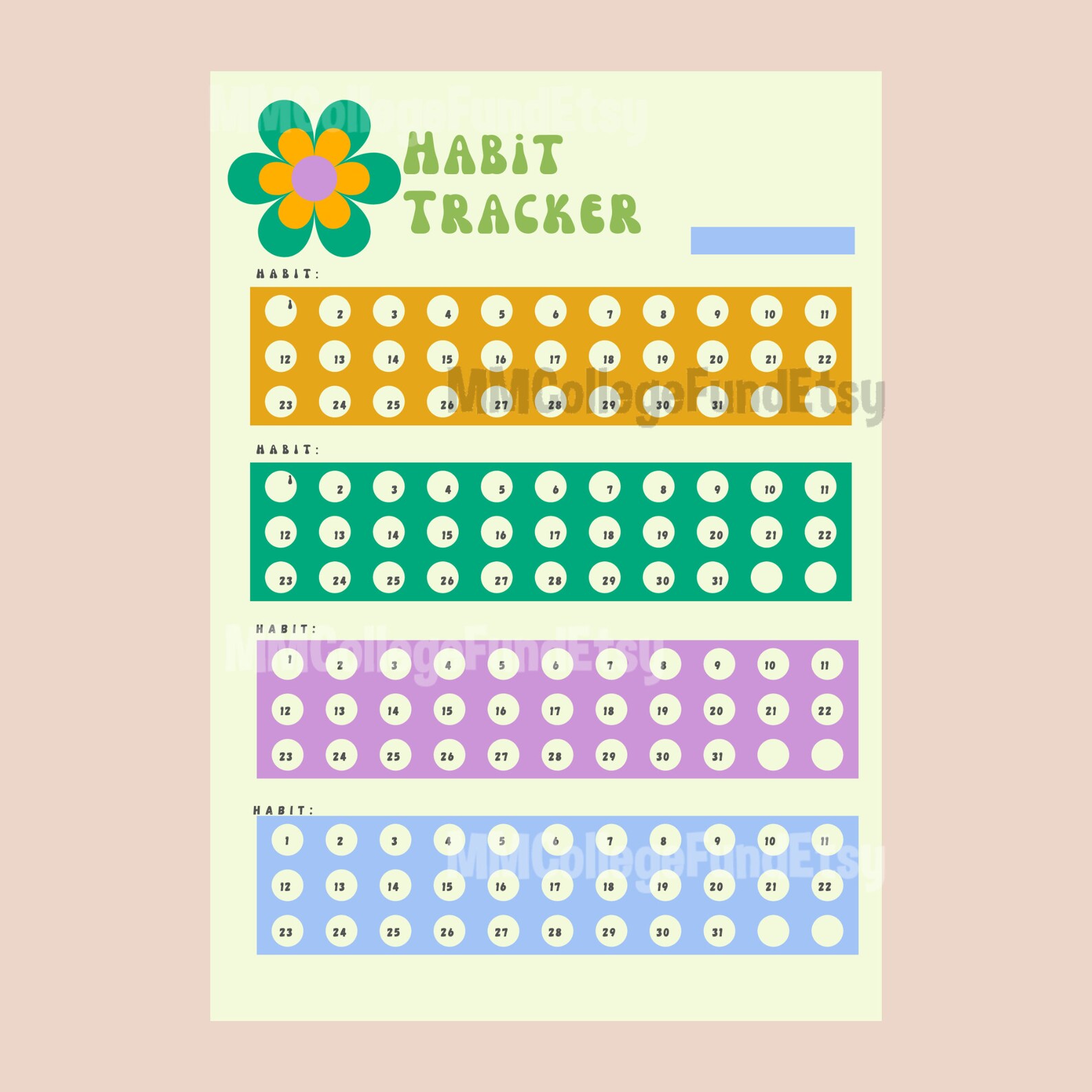 70s Vibe Retro Groovy Theme Digital Planner iPad Planner Daily Planner ...