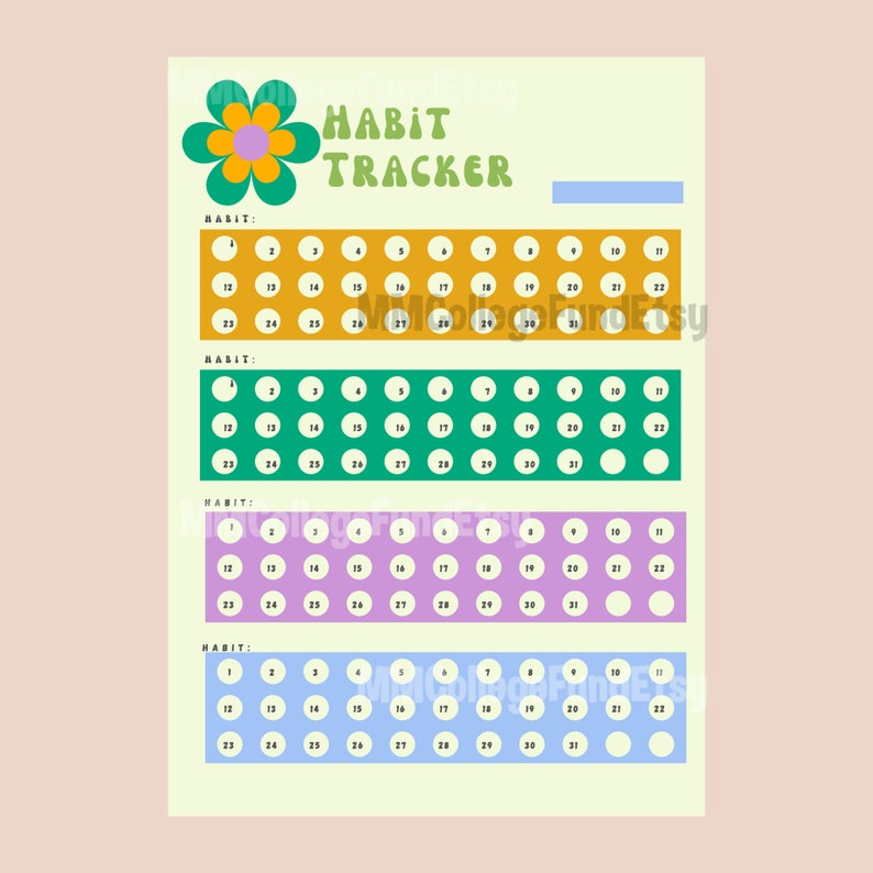 70s Vibe Retro Groovy Theme Digital Planner iPad Planner Daily Planner ...