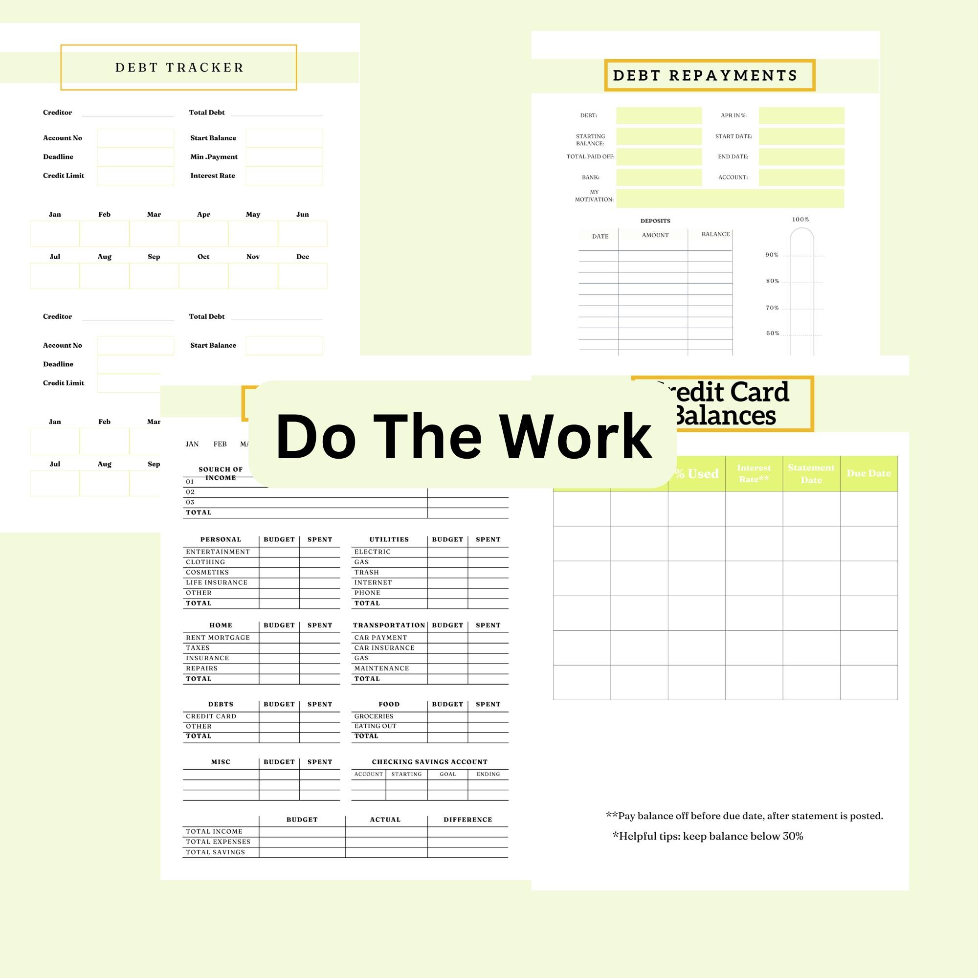 Credit Score Workbook: DIY Credit Repair Tracker (ebook) - Etsy