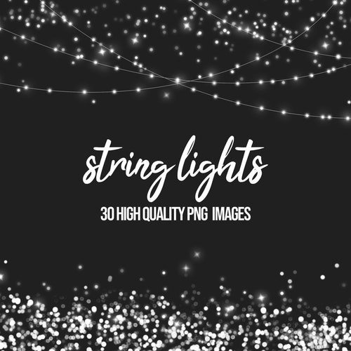 Mason Jars and String Lights Clipart Fairy Lights Clip Art - Etsy