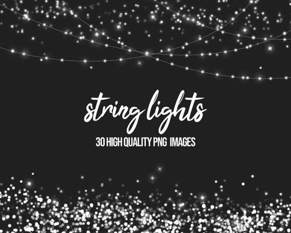 Rustic Wedding String Lights Clip Art Fairy Lights Invite: Over 9,825