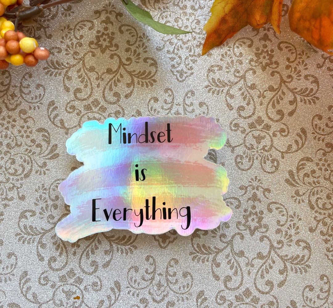 Mindset Holographic Sticker - Etsy