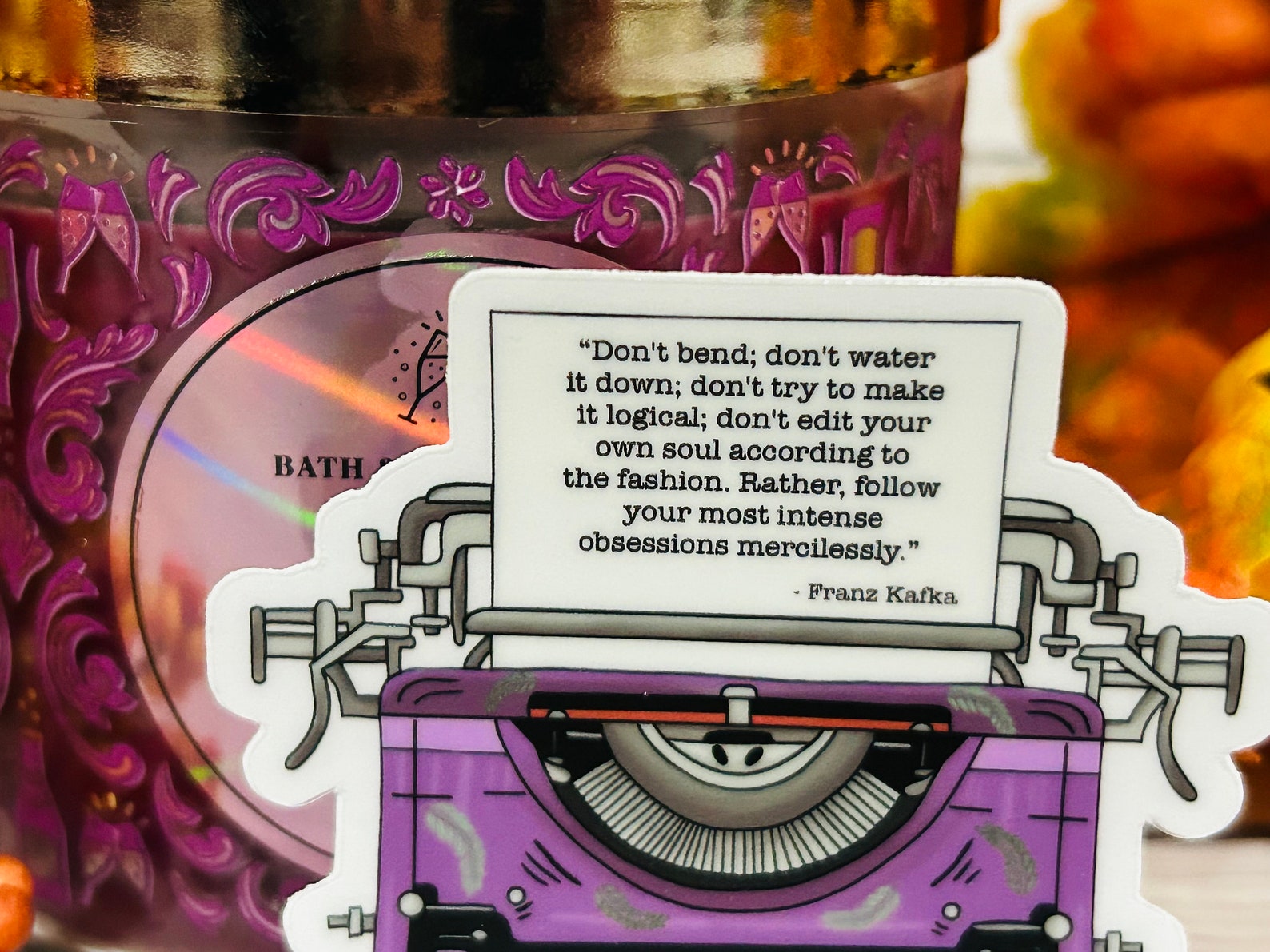 Franz Kafka Typewriter Sticker - Etsy