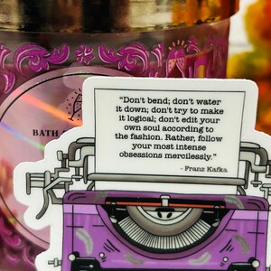 Franz Kafka Typewriter Sticker - Etsy