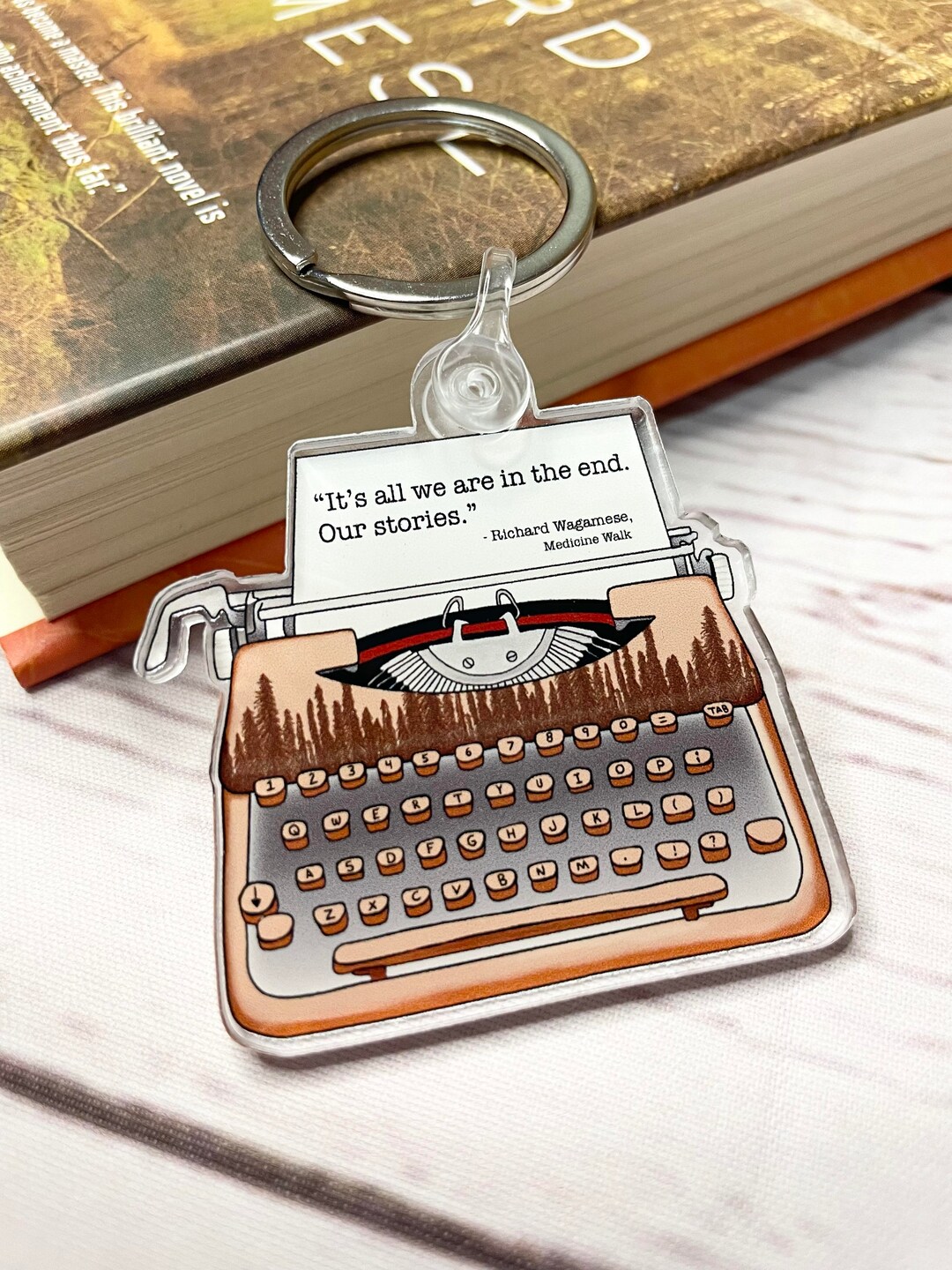 Medicine Walk Typewriter Keychain: Richard Wagamese Book Quote - Etsy