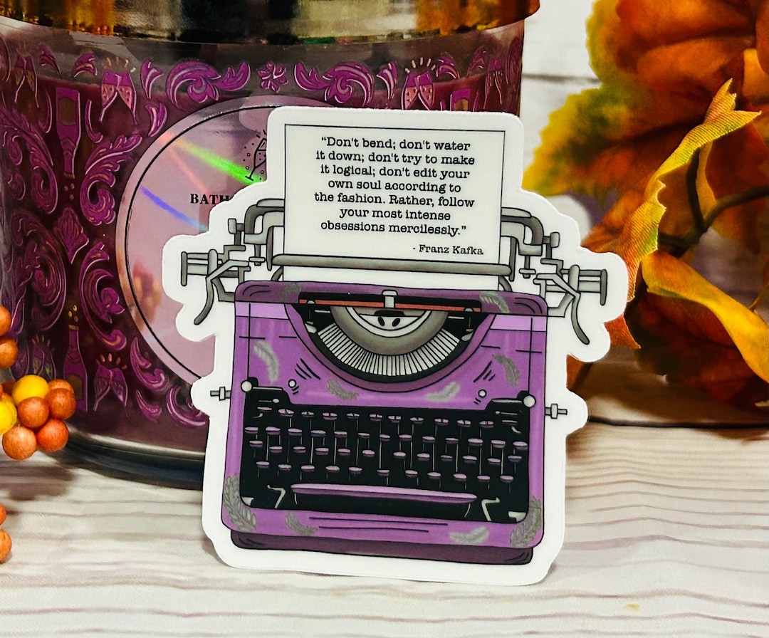 Franz Kafka Typewriter Sticker - Etsy