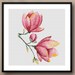 Blushing Magnolia Blossoms Cross Stitch Pattern PDF | 8.6” X 11.0” | 27 ...