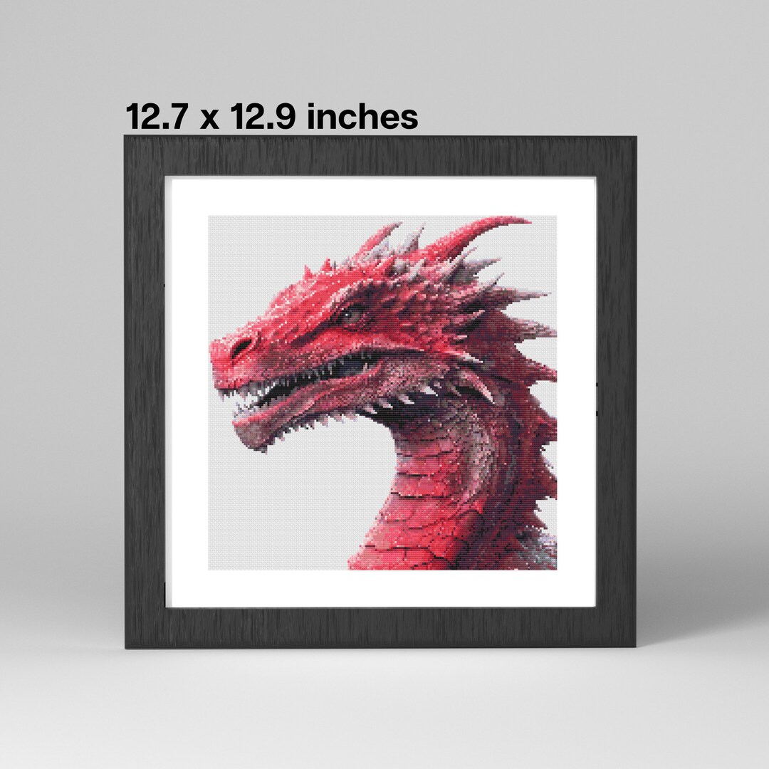 Dragon's Mirth Cross Stitch PDF Pattern - 12.7 X 12.9 Inches - 41 DMC ...