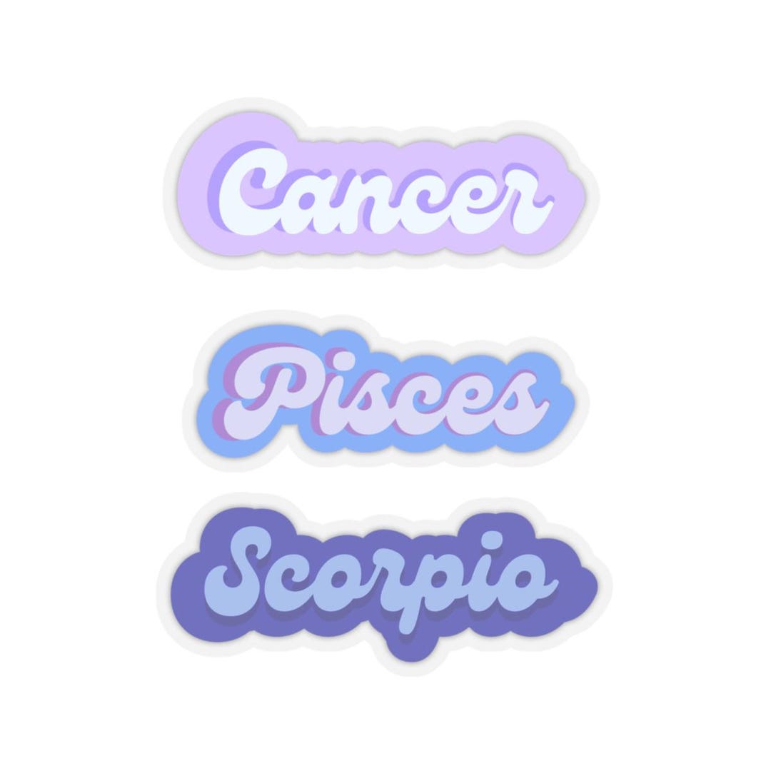 Zodiac Water Sign Sticker Pack 3 - Etsy