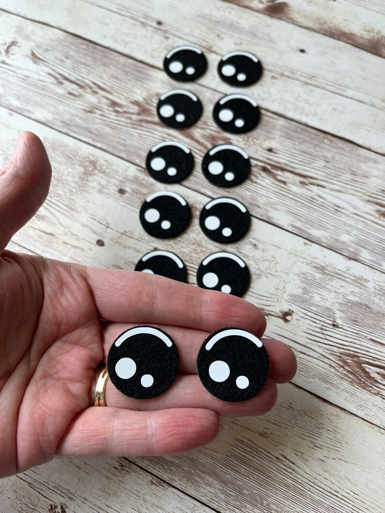 Shy Dot Eyes,felt Eyes Kawaii Eyes, Felt Eyes Amigurumi Eyes for ...