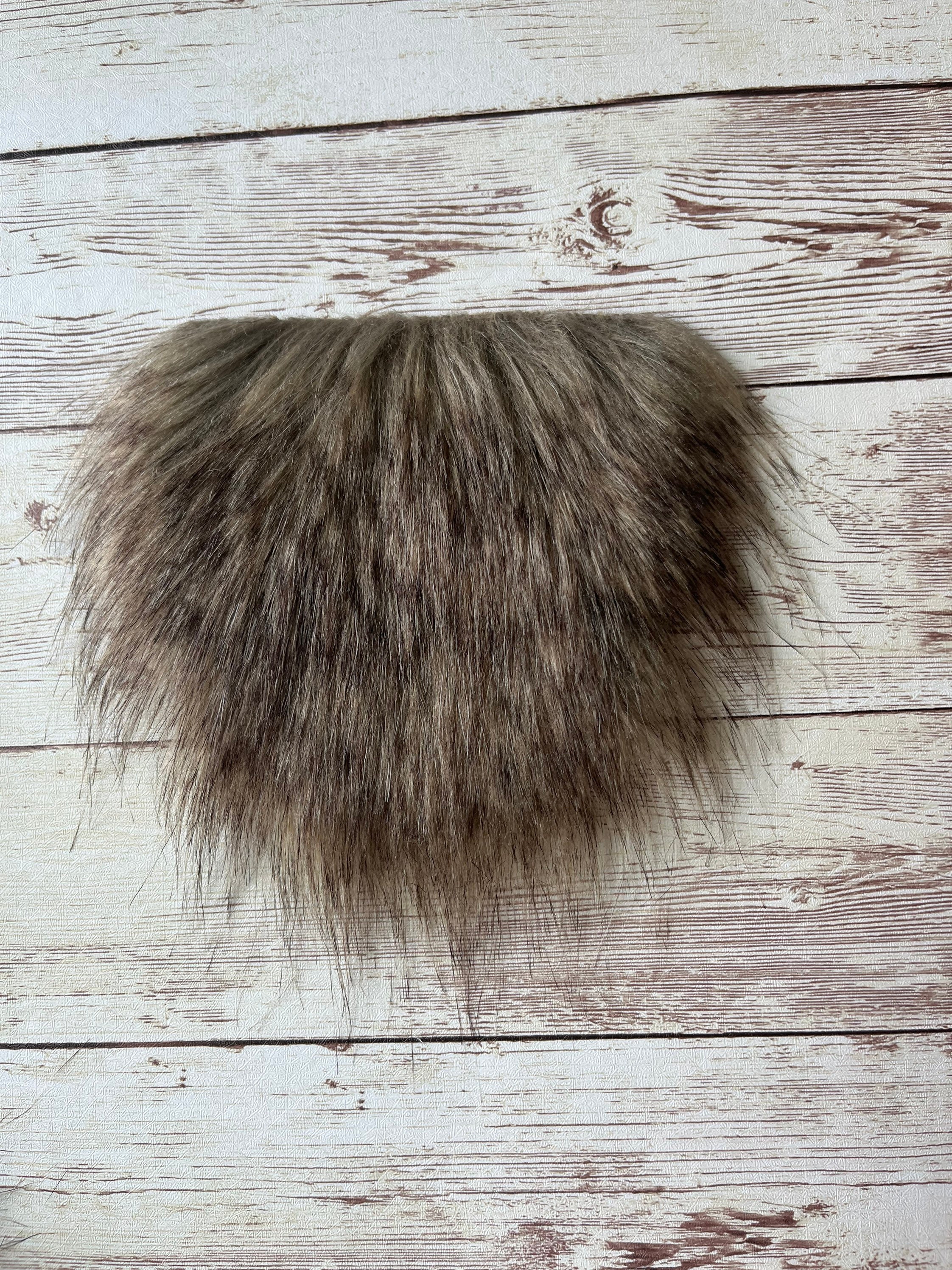 Brown Wolf Gnome Beard, Faux Fur Beard, Craft Beard, Faux Fur Gnome ...