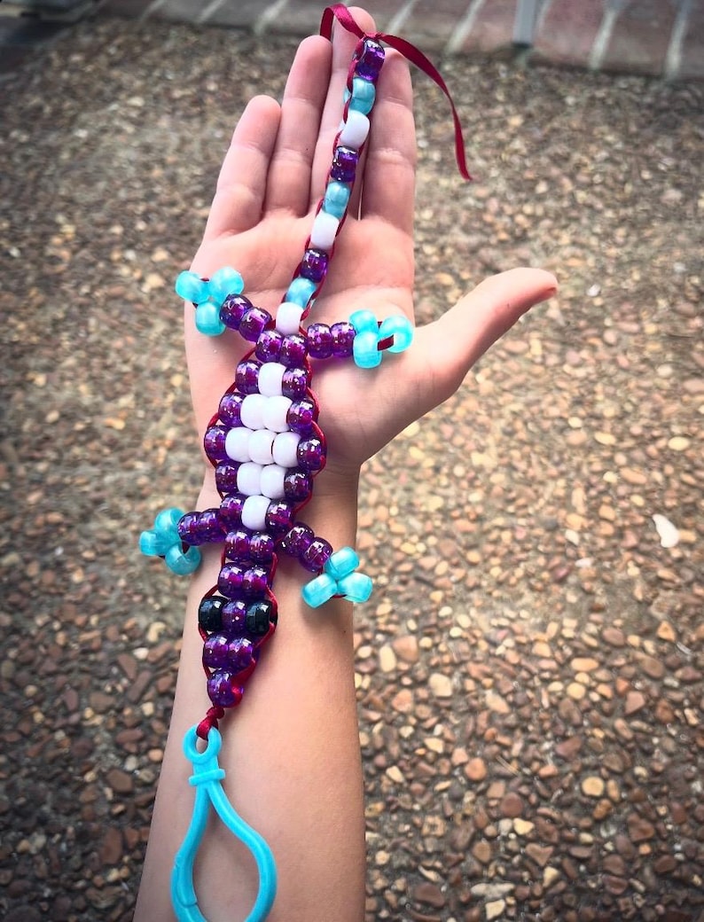 Beaded Back Pack Buddies, Lizard, Bead Keychain, Keychain, Back Pack ...