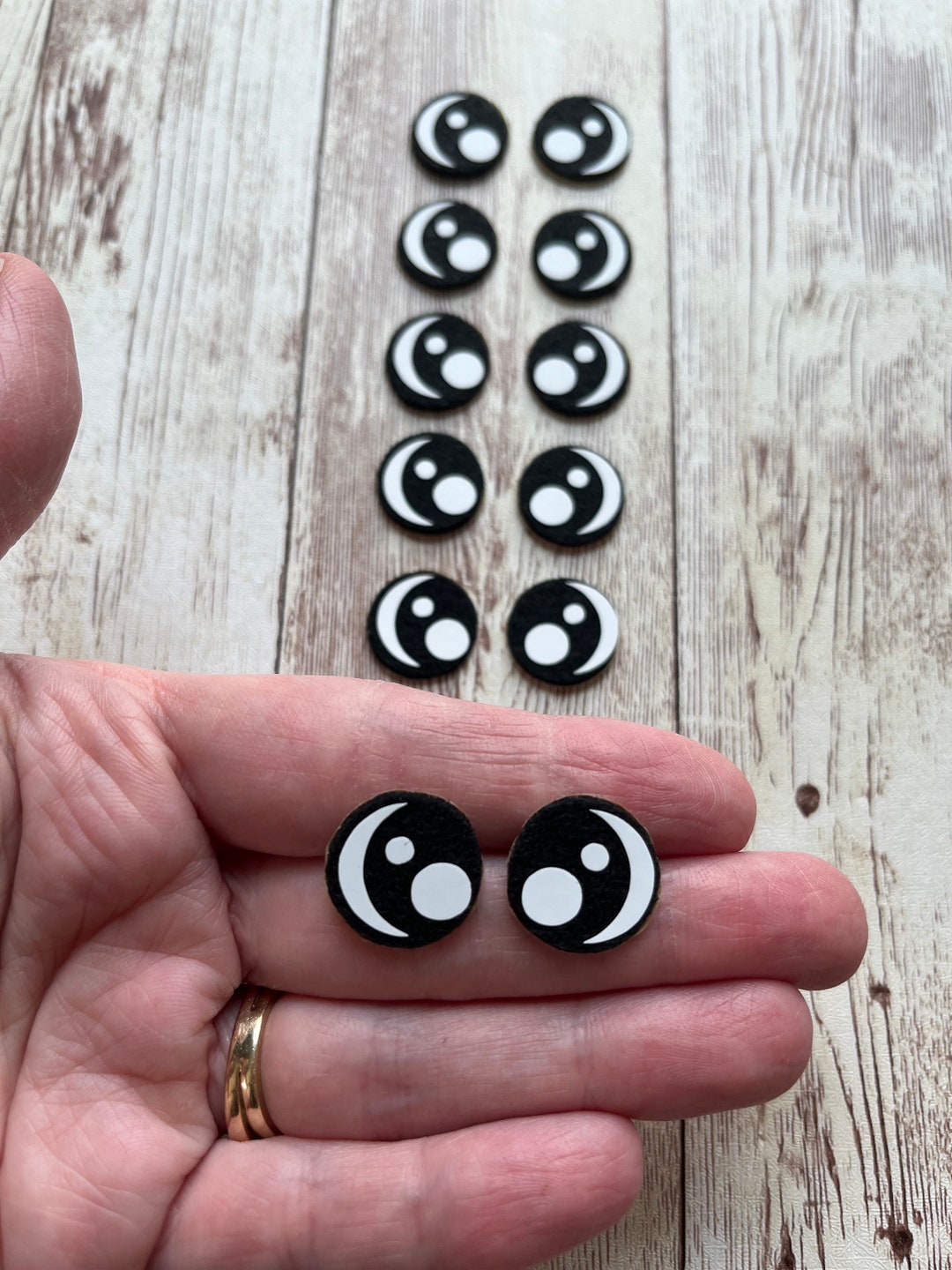 Mini Felt Eye Sets, Craft Eyes, Black and White Craft Eyes, Felt Eyes ...
