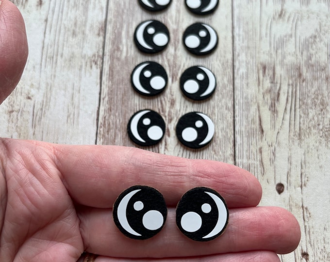 Mini Felt Eye Sets, Craft Eyes, Black and White Craft Eyes, Felt Eyes ...