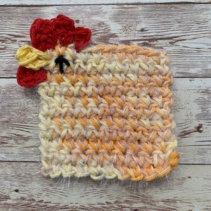 Set of 4 Chicken Kitchen Scrubbies, Kitchen Scrubber, Dish Scrubby ...