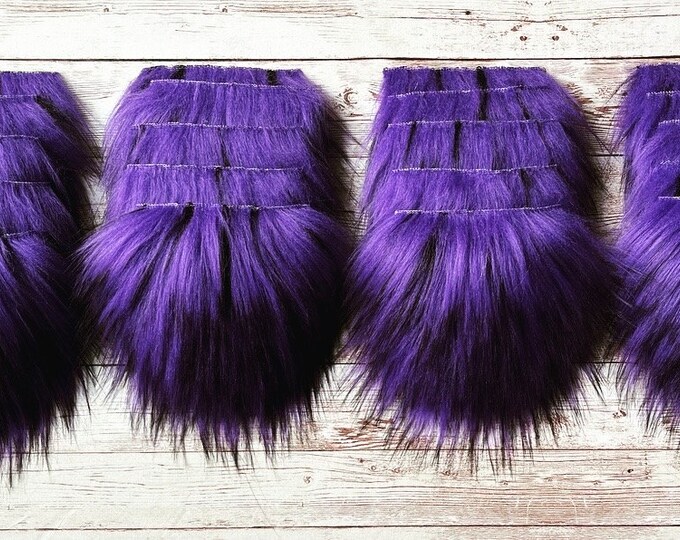Purple and Black Gnome Beards, Faux Fur Beards, Craft Beards, Gnome ...