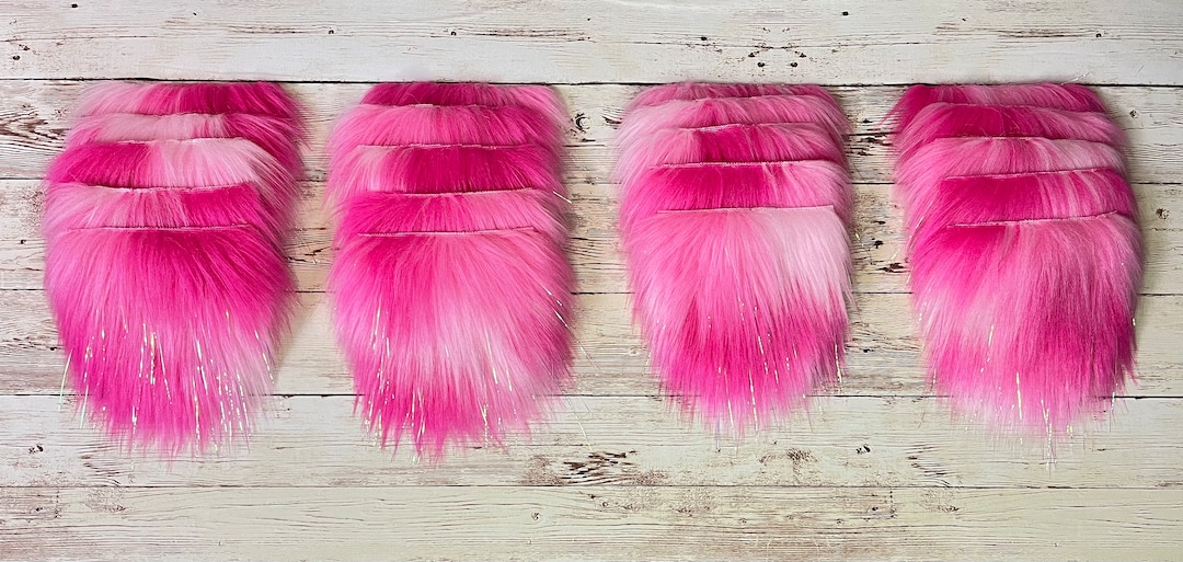 Pink Beard With Shiny Tinsel, Pink Gnome Beards, Faux Fur Beards,craft ...