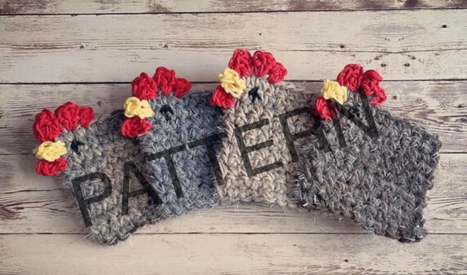 Crochet Pattern Chicken Kitchen Scrubby Crochet Pattern - Etsy