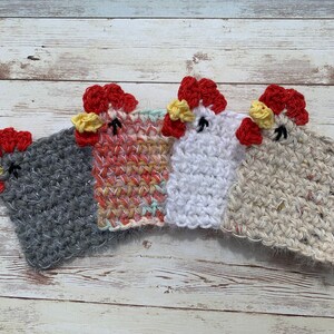 Set of 4 Chicken Kitchen Scrubbies, Kitchen Scrubber, Dish Scrubby ...