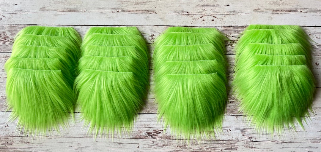 Lime Green Gnome Beards, Faux Fur Beards, Craft Fur Beards, Beards ...