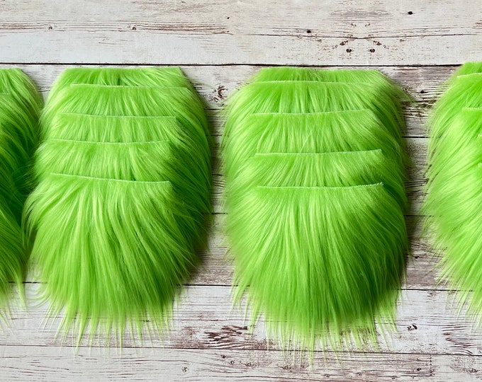 Lime Green Gnome Beards, Faux Fur Beards, Craft Fur Beards, Beards ...