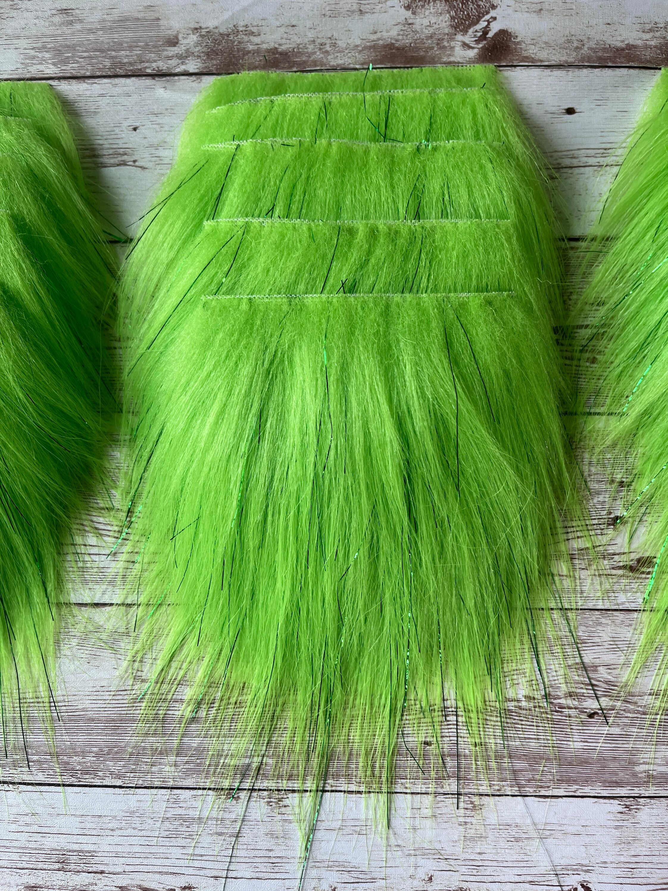 Lime Green Beard With Shiny Tinsel, Green Gnome Beards, Faux Fur Beards ...