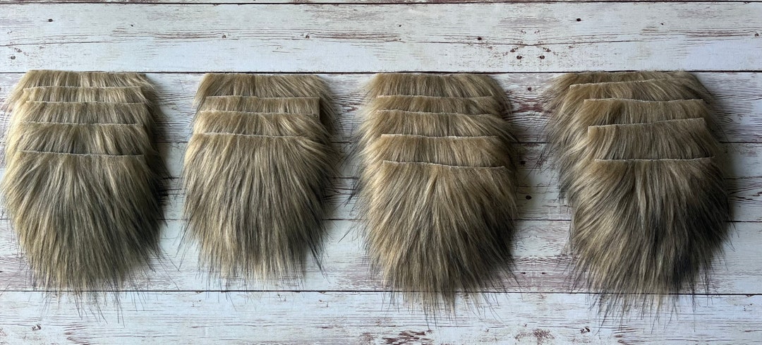 Fur Gnome Beards, Light Brown Wolf Faux Fur Gnome Beards, Gnome Beards ...