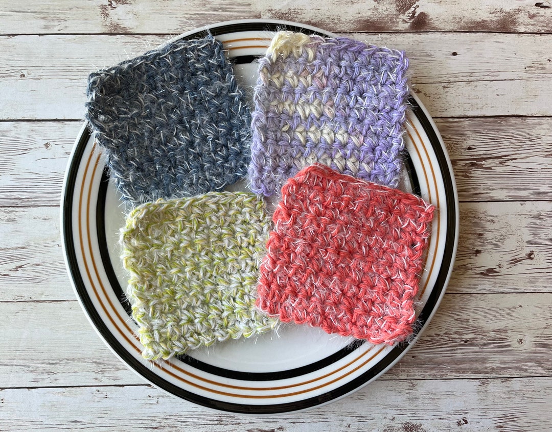 Set of 4 Kitchen Scrubbies, Kitchen Scrubber, Dish Scrubby, Crochet ...