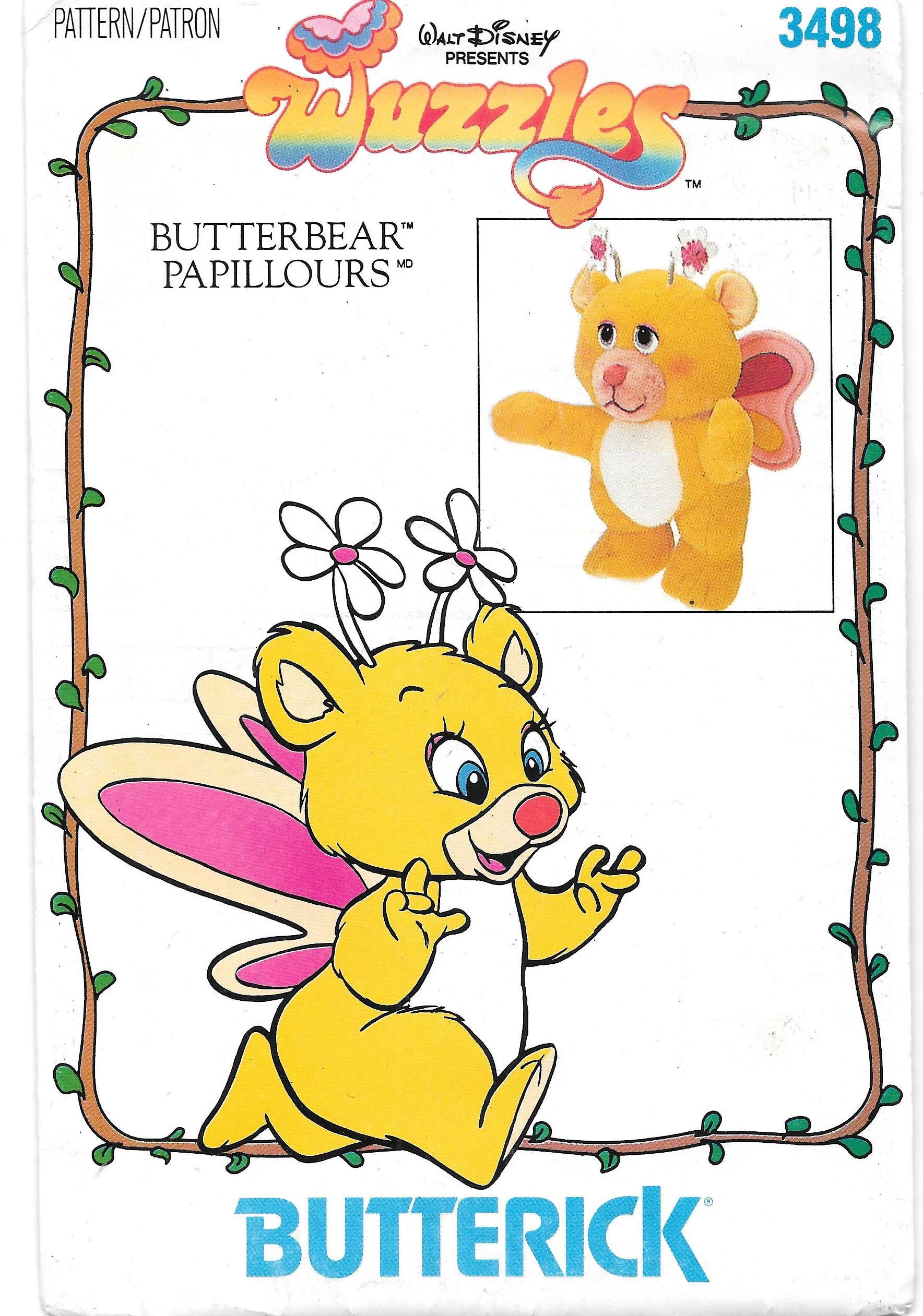 6 Disney Wuzzles Stuffed Plush Toy Animal Patterns Butterick 3498, 3499 ...