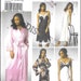 Silky Sheer Satiny 3-piece Bra Chemise Wrap Robe Pattern Vogue 9015 Sz ...