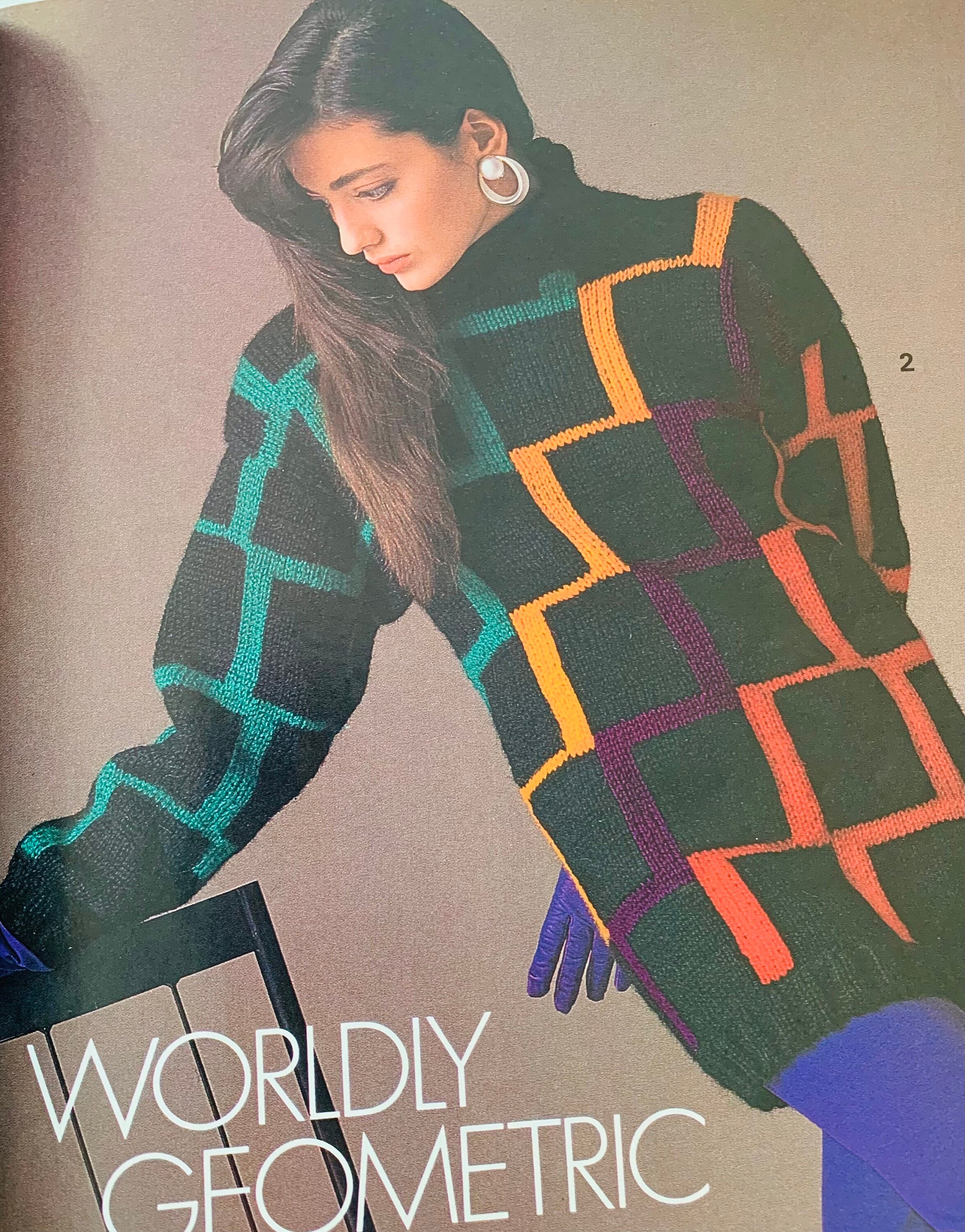 Ivory Arans Popcorn & Bobbles Geometric Vogue Knitting Autumn/winter ...