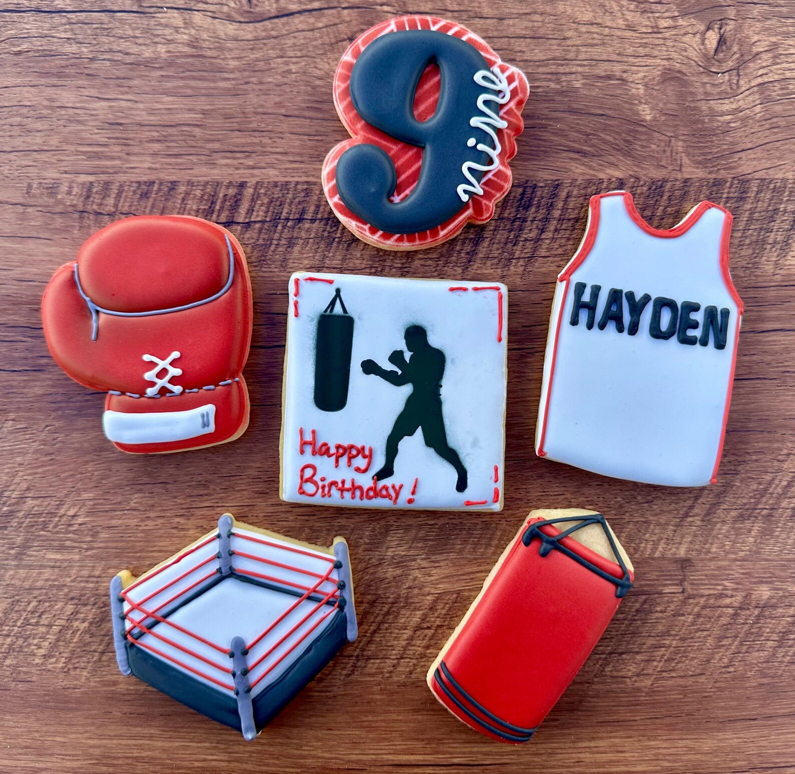 1 Dozen ‘boxing Birthday’ Themed Royal Icing Sugar Cookies. - Etsy