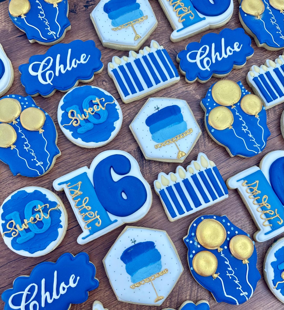 Custom 2 Dozen ‘sweet 16’ Royal Icing Sugar Cookies for Miranda Deboard ...