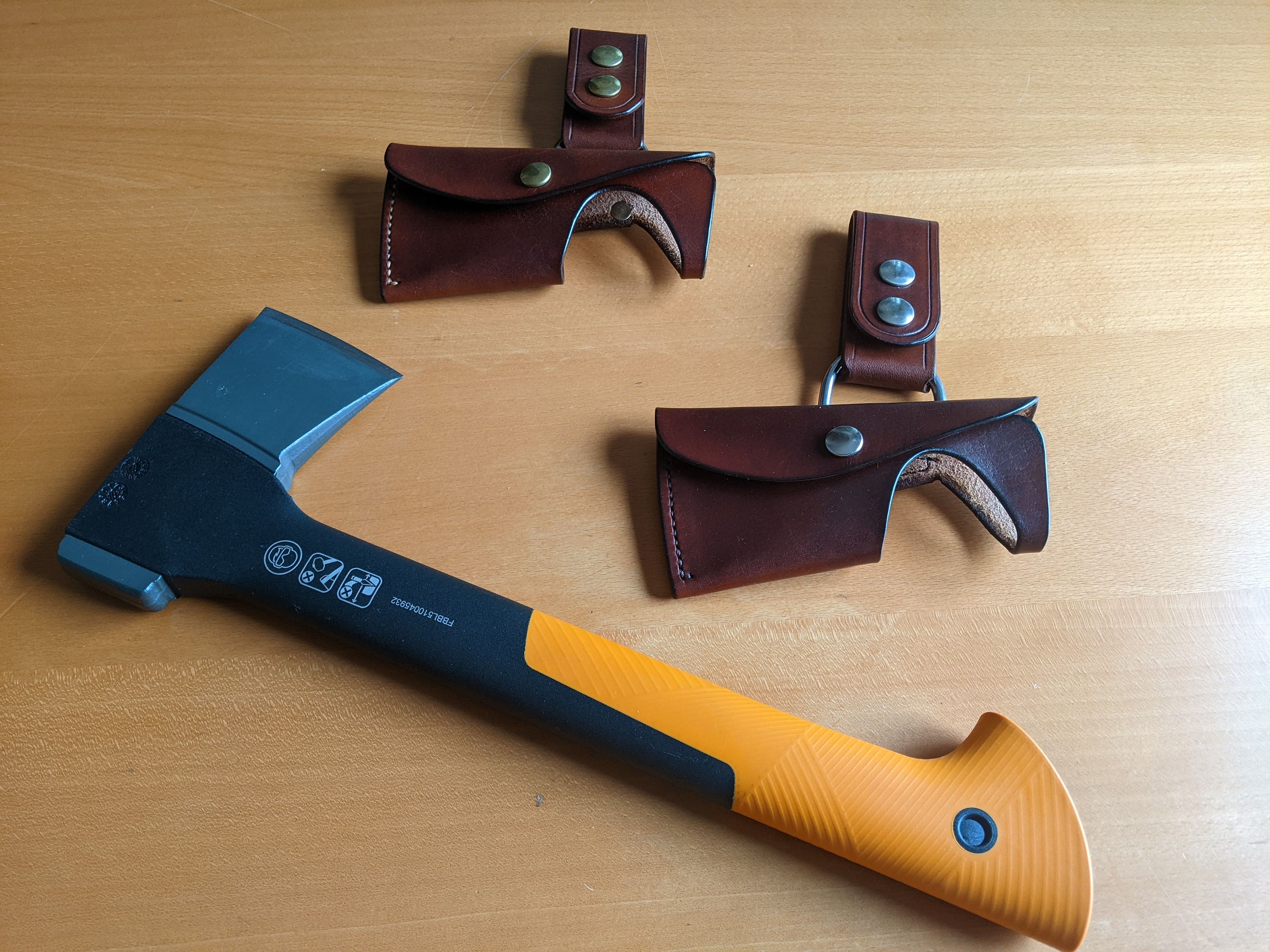 Fiskars X7 Leather Sheath Cover With Dangler Belt Loop Holster Ax Axe ...