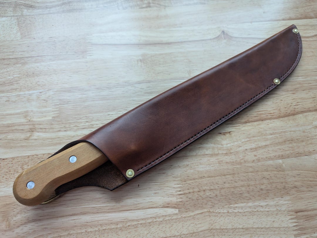 Tramontina 12" Machete Leather Sheath Knife Cover Brown With Brass ...